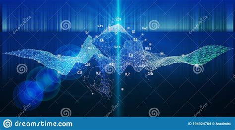 Abstract Visualization Analyze Algorithm Wavy Grid Data Artificial