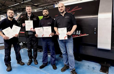 Fabrication Team Complete Amada Laser Training Sheet Metal Industries