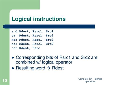 Ppt Ch 7 Bitwise Operations Powerpoint Presentation Free Download