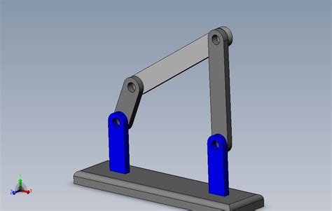 四连杆机构12 SOLIDWORKS 2012 模型图纸免费下载 懒石网