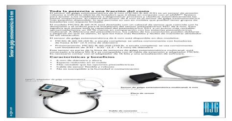 Toda La Potencia A Una Fracción Del Costo El Sensor De · El Sensor De Galga Extensiométrica