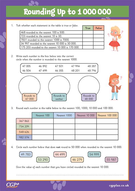 Rounding Numbers Up To 1 000 000 Year 5 Cgp Plus Worksheets Library