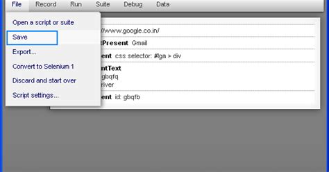 Selenium Builder Save And Open Script Automation Home
