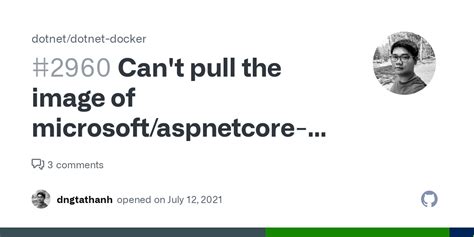 Cant Pull The Image Of Microsoftaspnetcore Build205 214 · Issue