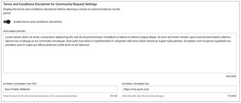 Community Request Settings