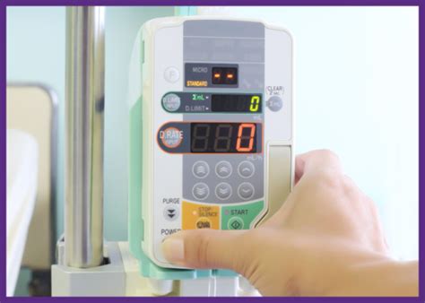 Up Close Photo Of A Hand Adjusting A Medication Pump · Zaggocare