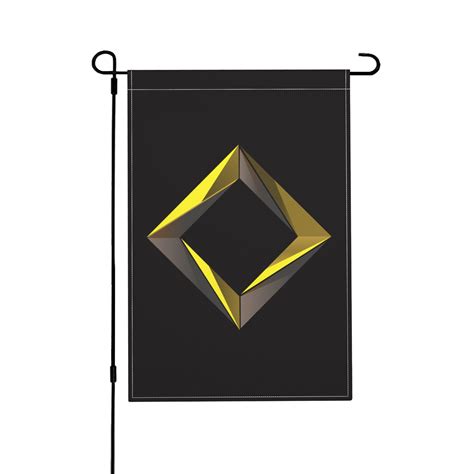 Tequan Geometric Cube Shape Garden Flags 18 X 12 Inch Double Sided Linen Outdoor Flag For