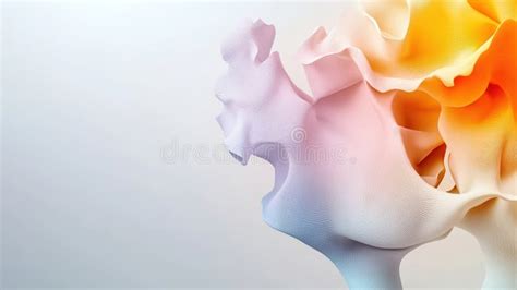Abstract Flowing Shape With Soft Pastel Colors Creating A Calming And Elegant Visual Effect For