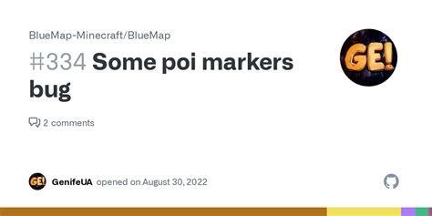 Some Poi Markers Bug Issue BlueMap Minecraft BlueMap GitHub