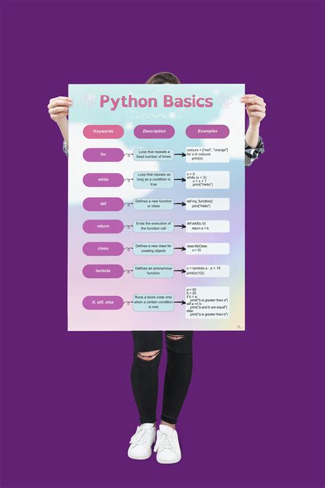 Coding Python Cheat Sheet Programmer Reference Printable Help For Computer Engineers Learn
