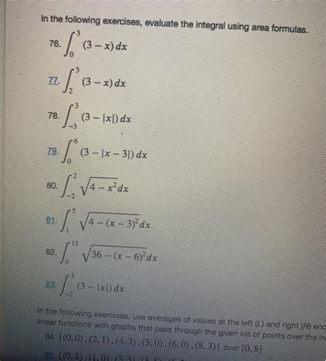 solved in the following exercises evaluate the integral
