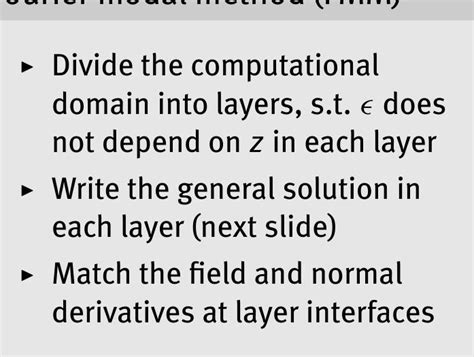Figure 6 The Fourier Modal Method For Aperiodic Structures