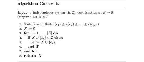 The Greedy In Algorithm For Maximization Problems Download Scientific Diagram
