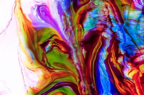 수채화 및 아크릴 추상입니다 화려한 배경입니다 믹스 밝아진 및 색상의 그림 파란색 빨간색 녹색 노란색 갈색 흰색 배경 0명에 대한 스톡 사진 및 기타 이미지 Istock