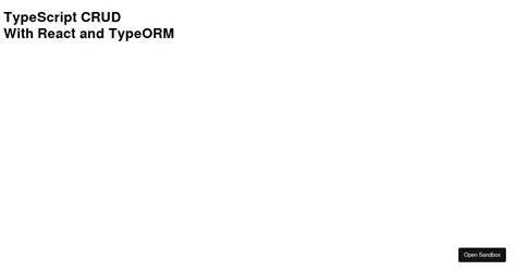 React Typescript Codesandbox