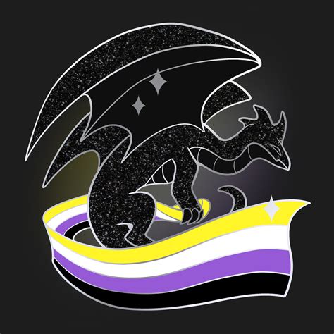Non Binary Dragon Pin Pride Knights Non Binary Dragon Pin Pride Knights