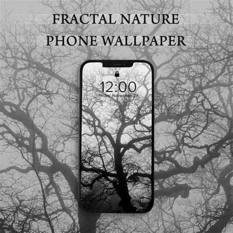 Tree Phone Wallpaper Digital Download Fractal Nature Mindful