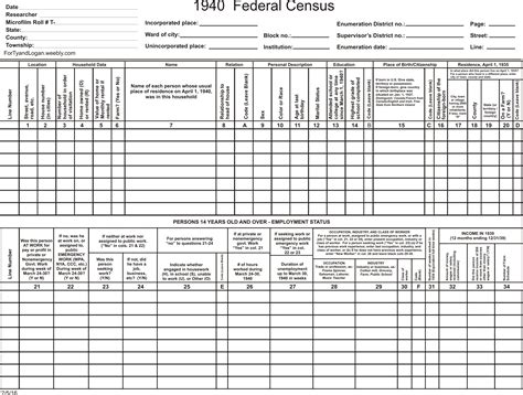Printable Census Forms Printable Forms Free Online