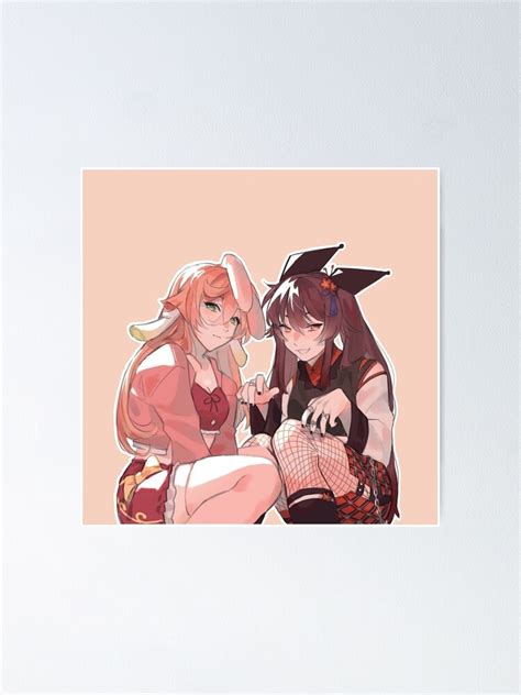 Yanfei X Hu Tao Poster For Sale By Selvyx Redbubble