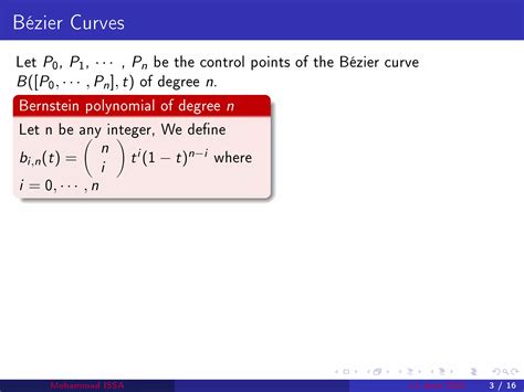Bezier Curves Based Trajectory Planning Ppt