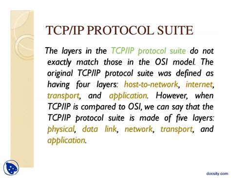 tcp ip protocol suit part 2 data communication systems lecture slides docsity