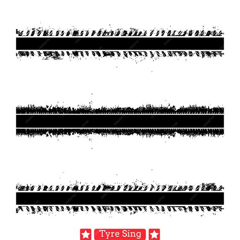 Premium Vector Tire Track Vector Graphics Roadway Tread Pattern Set