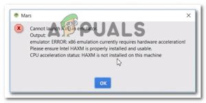 Fix X Emulation Currently Requires Hardware Acceleration
