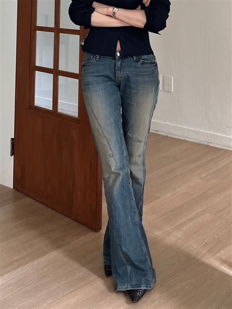 미젬므 데미지 데님 부츠컷
