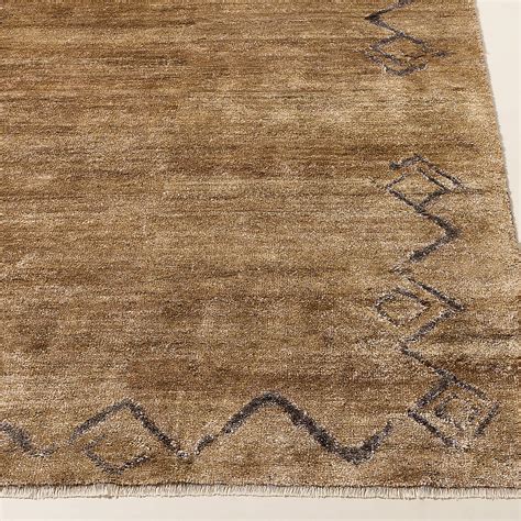 Sirocco Toffee Brown Handknotted Viscose Area Rug 10x14 By Kravitz