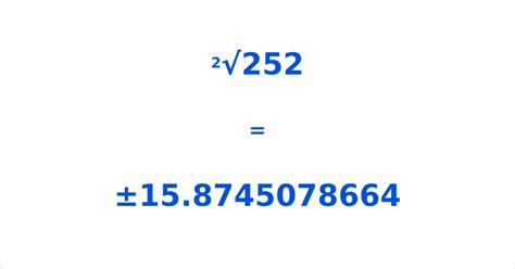 What Is The Square Root Of 252 Information And Calculator