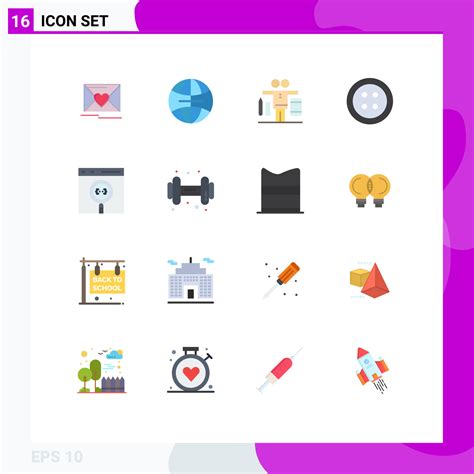 Stock Vector Icon Pack Of 16 Line Signs And Symbols For Develop Browser