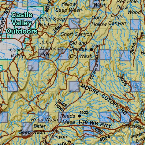 Central Mtns Manti San Rafael Utah Mule Deer Hunting Unit Map With Land Ownership By Huntdata