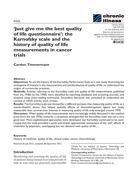 History Of The Karnofsky Scale In Cancer Pdf Cancer Palliative Care