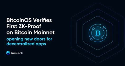 Bos Verifies Zk Proof On Bitcoin Mainnet Crypto Apis Posted On The
