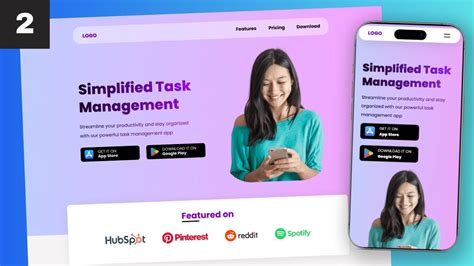 Design A Responsive Website Using Html Css And Javascript Header