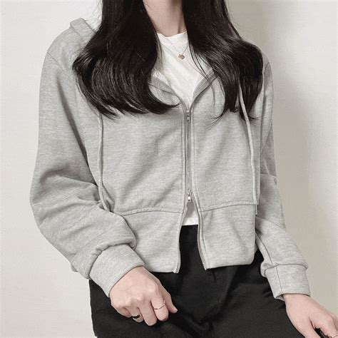 Sale 교복템5컬러 투웨이 루즈핏 넉넉핏 오버핏 심플 베이직 캐주얼 데일리 심플 베이직 기본 필수템 무지 꾸안꾸 밴딩 숏 미니 크롭 츄리닝 트레이닝 후드 집업