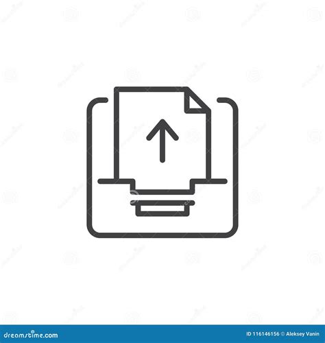 Outbox Linear Icon Modern Outline Outbox Logo Concept On White Vector Illustration