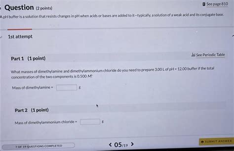 Solved PH Buffer Is A Solution That Resists Changes In PH Chegg Com