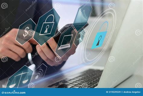 Cybersecurity And Privacy And Protect Data Concept Shield Icon And