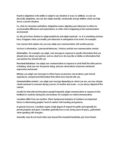 Reactive Adaptation Is The Ability To Adapt To Any Situation Or Issue Pdf