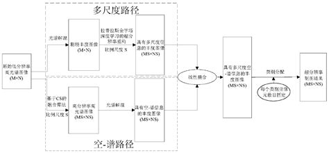 hyperspectral image super resolution mapping method based on dual path