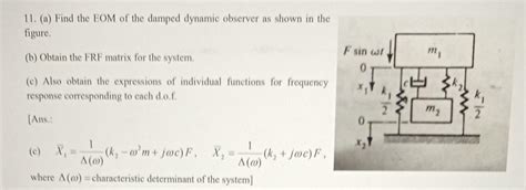 Solved 11 A Find The Eom Of The Damped Dynamic Observer