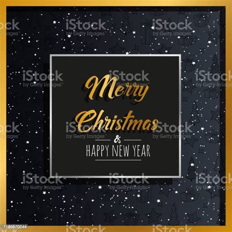 메리 크리스마스와 새해 복 야 스타 더스트 골드 실버와 배경 벡터 그림입니다 0명에 대한 스톡 벡터 아트 및 기타 이미지 0명 검은색 겨울 Istock