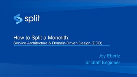 How To Split A Monolith Service Architecture And Domain Driven Design Ddd Speaker Deck