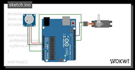 Latihan Potensio Servo Wokwi Esp32 Stm32 Arduino Simulator