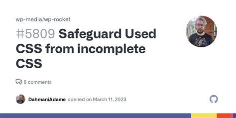 safeguard used css from incomplete css · issue 5809 · wp media wp