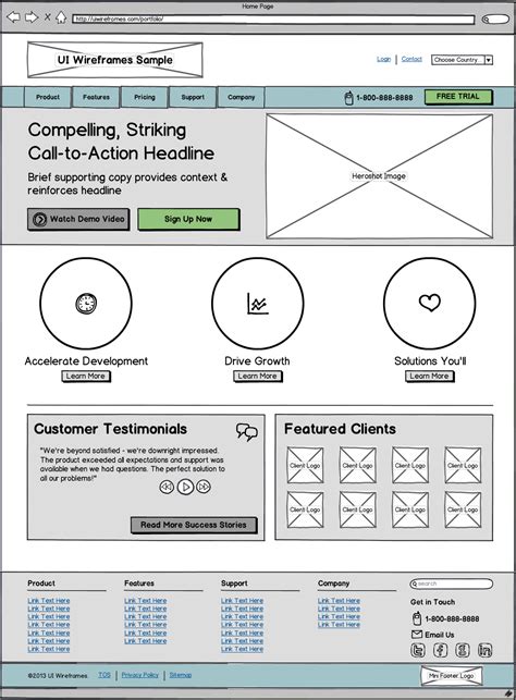 Website Wireframe Gallery Wireframe Design Wireframe Website Testimonials Design