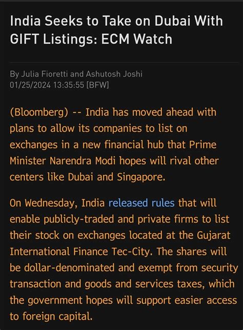 Ashutosh Joshi On Linkedin India Has Moved Ahead With Plans To Allow Its Companies To List On…