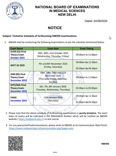 Nbems Tentative Exam Dates Announced 2025 Mentorexam Dnb Ms Neet Ss Fet Fnb Dha Solved