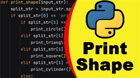 Print Shape Python Program Python Project 5 Youtube